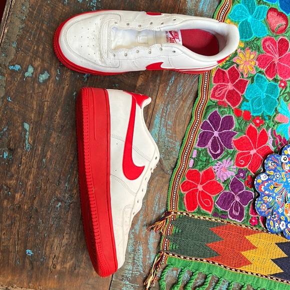 Nike | Shoes | Nike Airforce Red Midsole | Poshmark